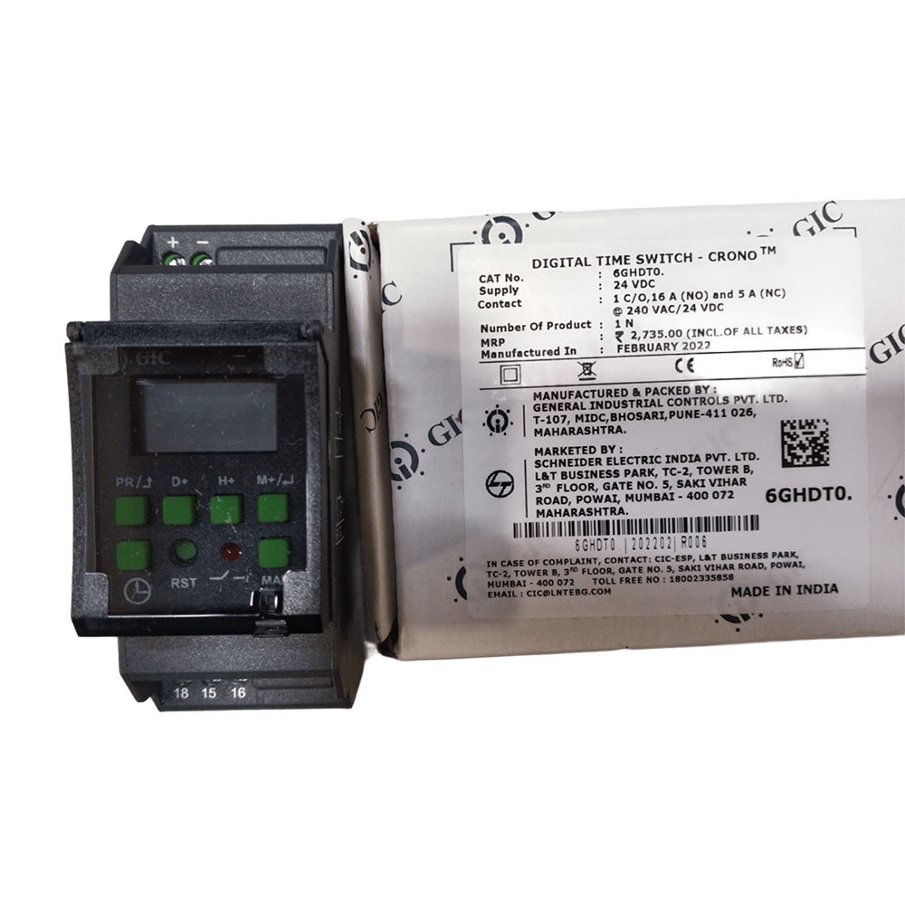 GIC Digital Time Switch Crono 24VDC - 6GHDT0 - Aarcee Mittal & Bros